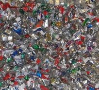 Chopped & Shredded Recycled Cans in Acrylic, on Designer Pages