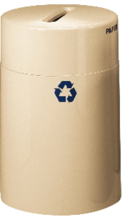 Model 1044 21" dia. Cylindrical Fiberglass Recycling Receptacle, on ...