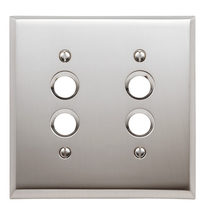 Lewis Double Push-Button Switchplate Hot-Forged Solid Brass, on ...