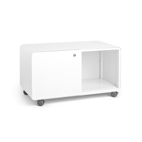 White Stash Sliding Door Locker, Rolling, on Designer Pages