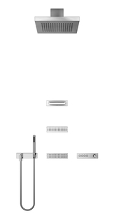 VERTICAL SHOWER with JUST RAIN Rain shower ceiling-mounted with eTOOL ...