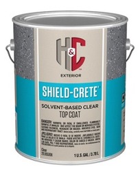 H&C Shield-Crete Solvent-Based Clear Top Coat, on Designer Pages