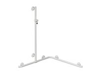 HEWI Rail with sideways adjustable vertical support bar and shower head ...