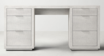 Clio shagreen storage desk - pewter, on Designer Pages