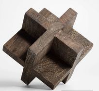 Black Wood Block Sculpture 10", on Designer Pages