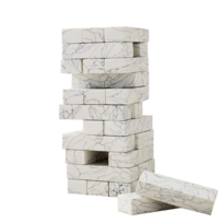Engineered Stone Stacking Game, White + Gray, Set of 3, on Designer Pages