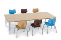 Planner Rectangle Activity Table 36 Deep, on Designer Pages