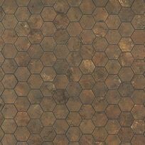 Portrait Copper 2" Hexagon Matte Porcelain Mosaic Tile, on Designer Pages
