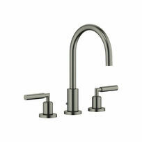 TARA Three-hole basin mixer with pop-up waste - Brushed Dark Platinum ...
