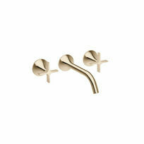 VAIA Wall-mounted basin mixer without pop-up waste - Champagne (22kt ...