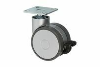 CA30PA-23 - 3 7/32" Caster with Brake, Aluminum Plate with Metallic ...