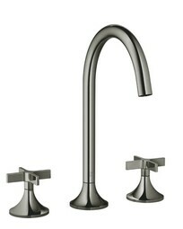 VAIA Three-hole basin mixer with pop-up waste - Dark Chrome 20 713 809 ...